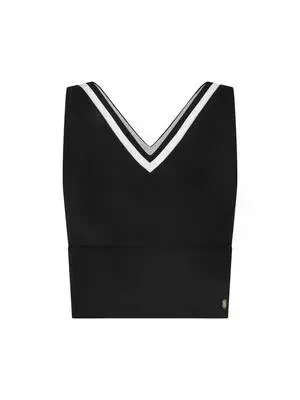 HOUSE OF GRAVITY Contrast-trim Crop Top
