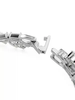 SWAROVSKI Mesmera Crystal-embellished Leaf-motif Bracelets - Silver