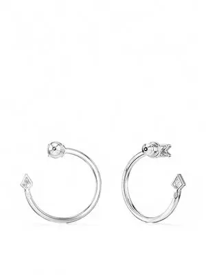 SWAROVSKI Idyllia Crystal-embellished Arrow Hoop Earrings