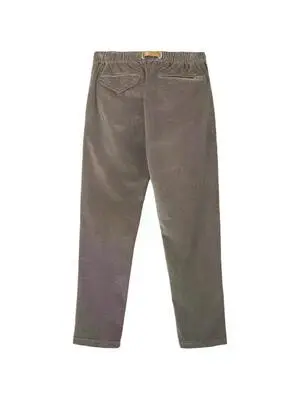 WHITE SAND Belted Corduroy Trousers - Grey