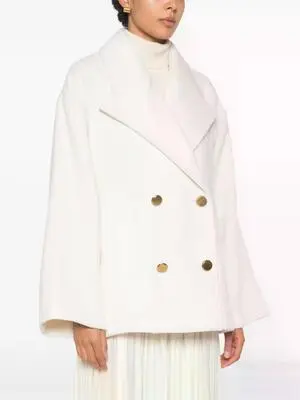 P.a.r.o.s.h Wool Double-breasted Coat - Neutrals