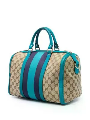 Gucci 2016-2026 Medium Gg Canvas Web Joy Boston Bag Satchel