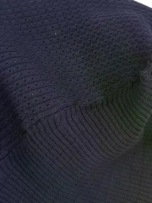 Issey Miyake Asymmetric Ribbed-knit Top - Black