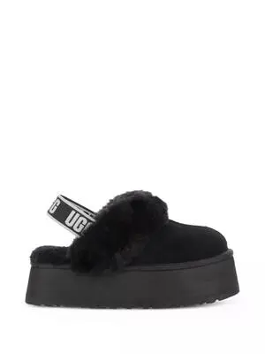 UGG Shearling-trim Platform Slippers - Black