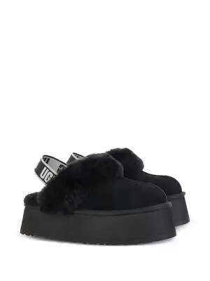 UGG Shearling-trim Platform Slippers