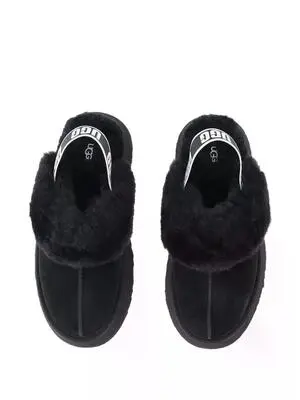 UGG Shearling-trim Platform Slippers