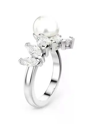 SWAROVSKI Mesmera Crystal-embellished Pearl Ring - Silver