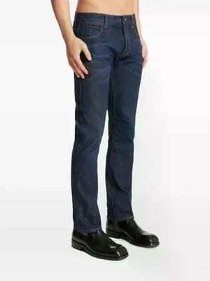 Gucci Cotton Denim Trousers With Embroidery