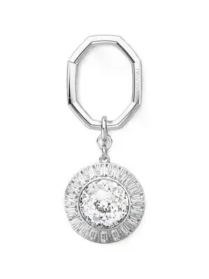 SWAROVSKI Crystal-embellished Octagonal Keyring - Silver