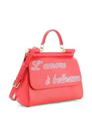 Dolce & Gabbana Miss Sicily Bag Printed Leather Medium Satchel