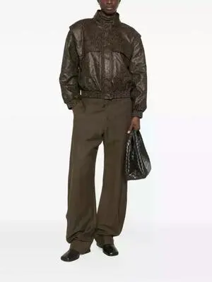 TWINSET Snake-effect High-neck Jacket