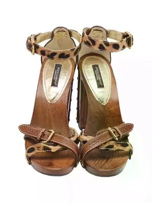 Gucci Leopard-print Platform Sandals