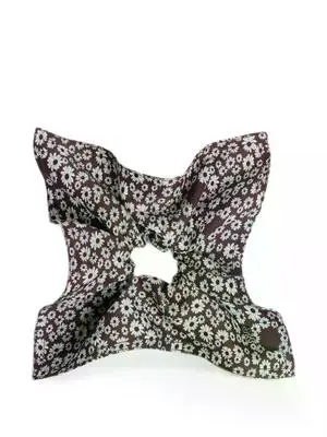 Sandro Floral-print Scrunchie - Brown