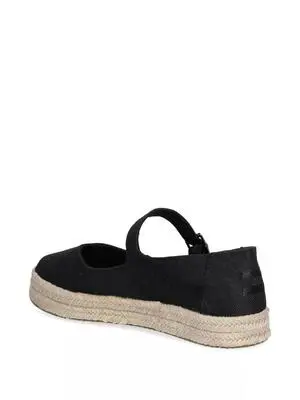 Toms Carolina Buckled Platform Espadrilles - Black
