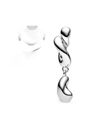 MARIA BLACK Whirl Drop Huggie Earring - Silver
