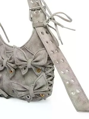 Desigual Mini Nickel Haiti Bow-embellished Lace-up Tote Bag - Grey