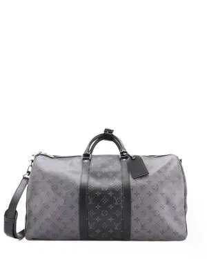 LOUIS VUITTON Keepall Bandouliere Reverse Monogram Eclipse Canvas 50 Travel Bag