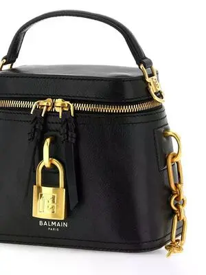 Balmain Pulse Vanity Leather Handbag - Black