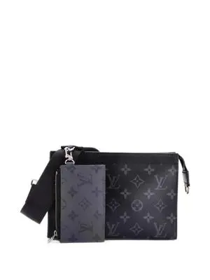 LOUIS VUITTON Gaston Wearable Wallet Monogram Eclipse Canvas Crossbody Bag