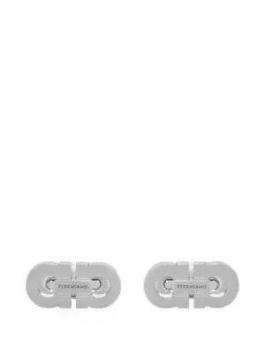 FERRAGAMO Double Gancini Cufflinks - Silver