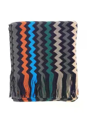 Missoni Zigzag-knit Scarf - Grey