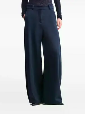 Giorgio Armani High-waisted Wool Trousers - Blue
