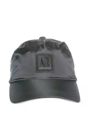 Armani Exchange Logo Patch Baseball Cap - Black