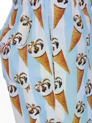 MC2 SAINT BARTH Ice-cream-print Striped Swim Shorts