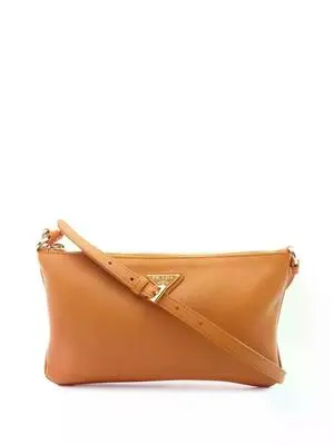 Prada 2013-2026 Soft Grain Shoulder Bag - Brown