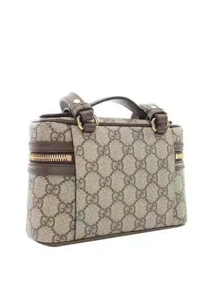 Gucci Small Gg Supreme Web Ophidia Vanity Bag Satchel