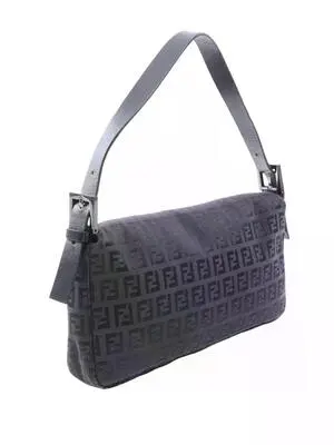 Fendi 2000-2010 Zucchino Canvas Baguette Shoulder Bag