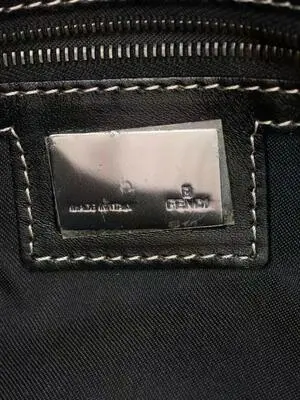 Fendi 2000-2010 Zucchino Canvas Baguette Shoulder Bag