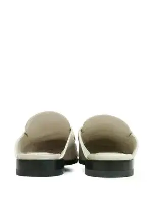 Hermès Leather Kelly Buckle Mules - Neutrals