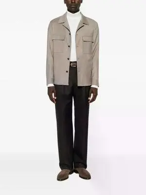 BRIGLIA 1949 John Flap-pocket Button-up Shirt Jacket