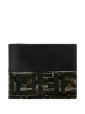 Fendi Ff Jacquard Wallet - Black