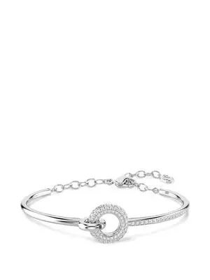 SWAROVSKI Dextera Crystal-embellished Interlocking-hoop Bracelet - Silver