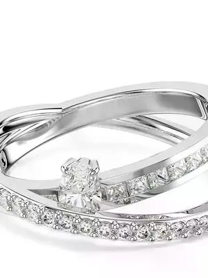 SWAROVSKI Hyperbola Crystal-embellished Crossover Ring