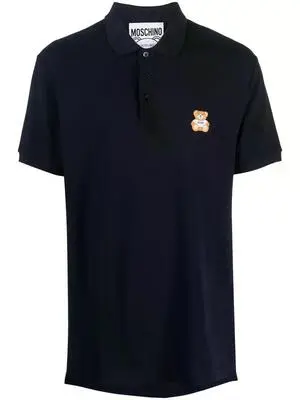 Moschino Embroidered-teddy Detail Polo Shirt