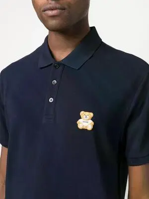 Moschino Embroidered-teddy Detail Polo Shirt