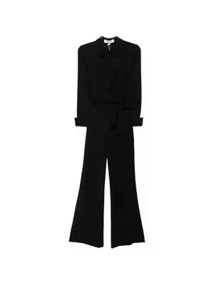 Diane Von Furstenberg Michele Wrap-front Long-sleeve Jumpsuit