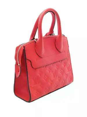 LOUIS VUITTON Monogram Empreinte Mini Pont Neuf Satchel - Red