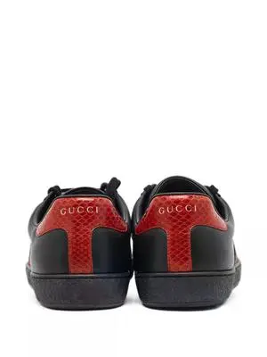 Gucci Ace Web Leather Sneakers