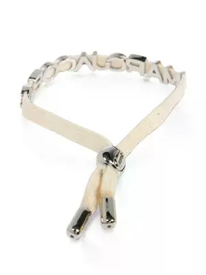 Marc Jacobs Crystal-embellished Logo-plaque Bracelet - Silver