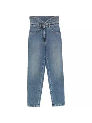 Philosophy Di Lorenzo Serafini High-waisted V-cut Jeans - Blue