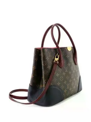 LOUIS VUITTON Monogram Canvas And Leather Flandrin Tote Bag - Blue
