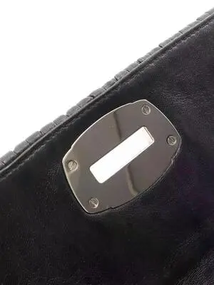 Miu Miu 2010-2026 Matelasse Nappa Crystal Chain Satchel - Black