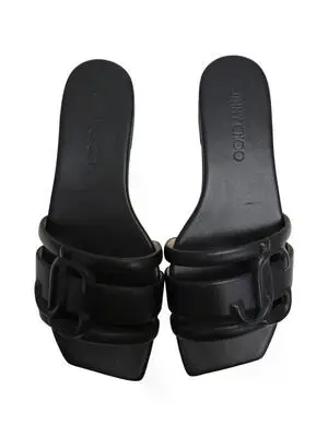 JIMMY CHOO Laran Leather Slides