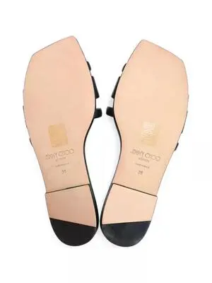 JIMMY CHOO Laran Leather Slides