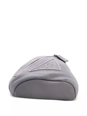 Prada Leather Triangle Logo Backpack