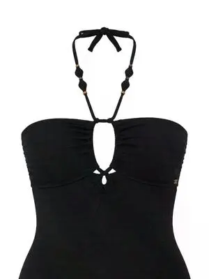 BANANA MOON Bead-embellished Cutout Swimsuit - Black